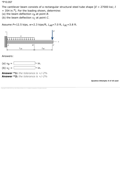 Solved The cantilever beam consists of a rectangular | Chegg.com