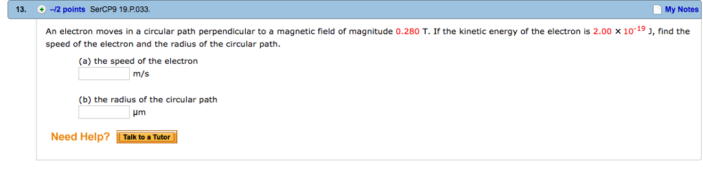 Solved An electron moves in a circular path perpendicular to | Chegg.com