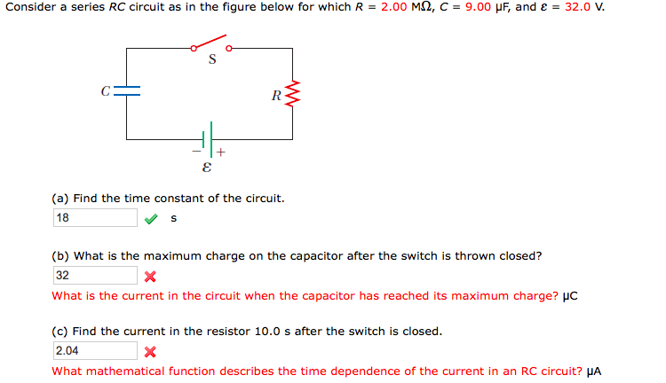 Solved Consider a series RC circuit as in the figure below | Chegg.com