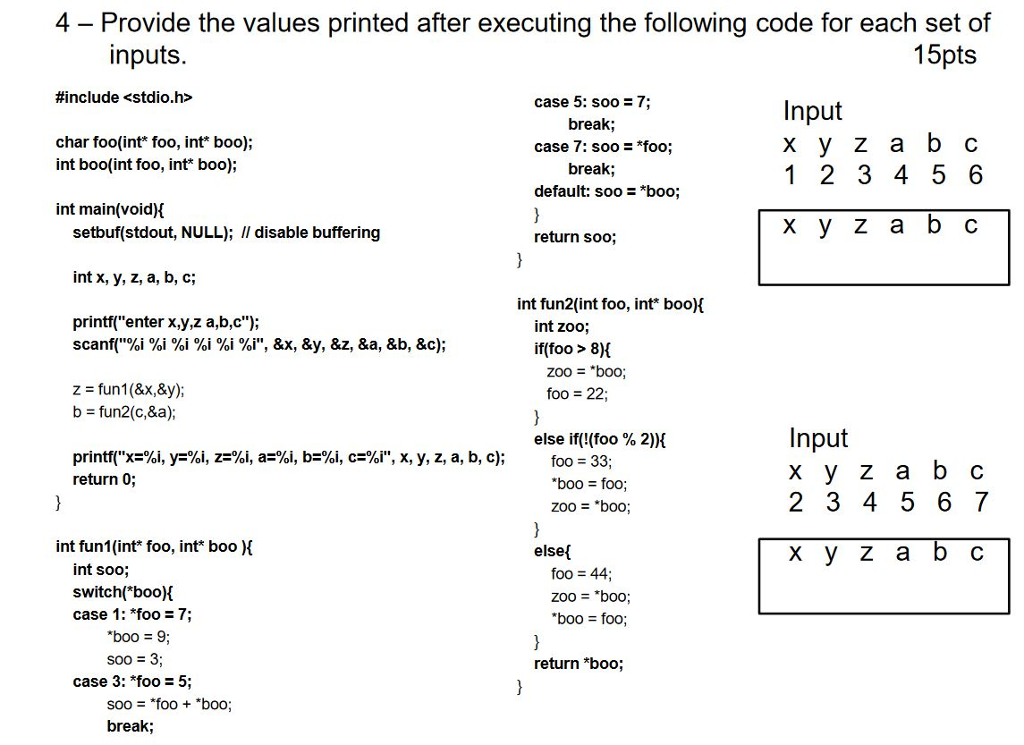 Solved Provide The Values Printed After Executing The 