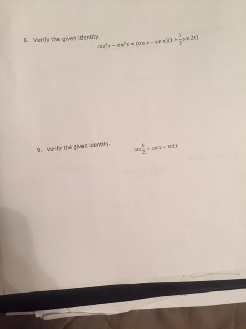 Solved 4. Verify the given identity. 2 sin x cos x tan 2x | Chegg.com