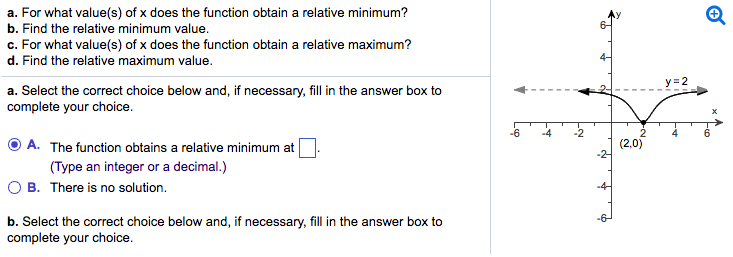 Solved a. For what value(s) of x does the function obtain a | Chegg.com