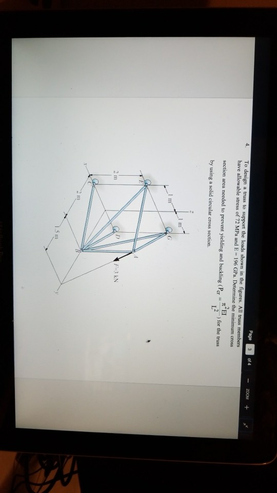 Solved Page of 4 -ZOOM + have allowable stress of 72 MPa and | Chegg.com