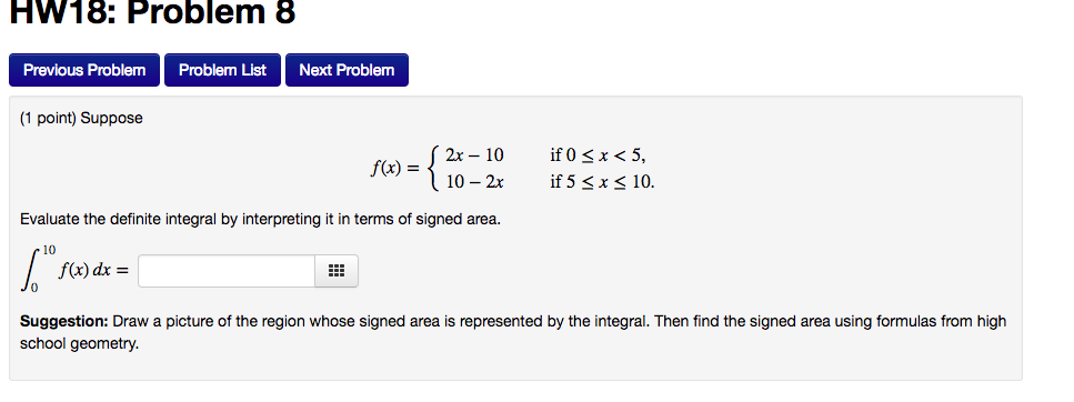 Solved HW18: Problem 8 Previous Problem Problem List Next | Chegg.com