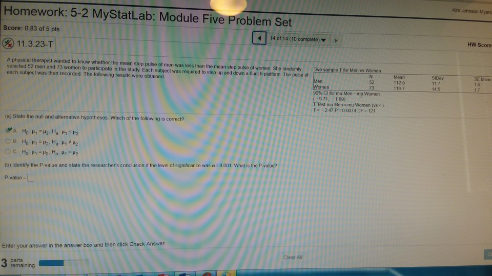 Solved Homework: 5-2 MyStatLab: Module Five Problem Set | Chegg.com