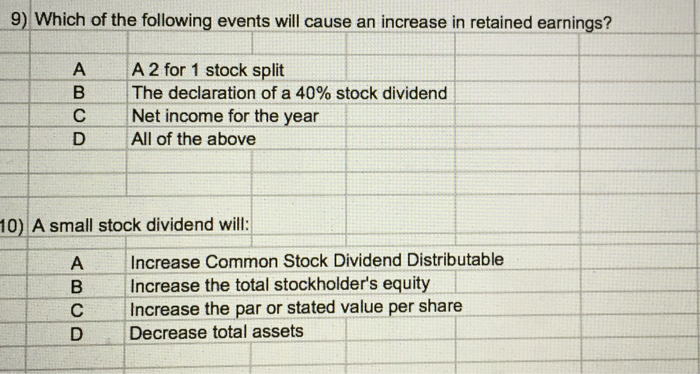 Solved Which of the following events will cause an increase | Chegg.com