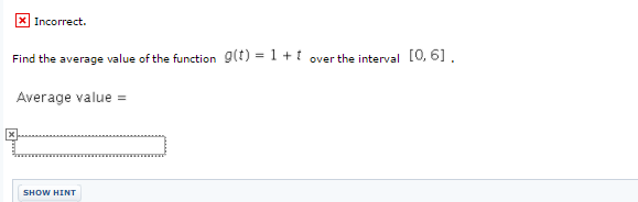Solved Find the average value of the function g(t) = 1 + t | Chegg.com