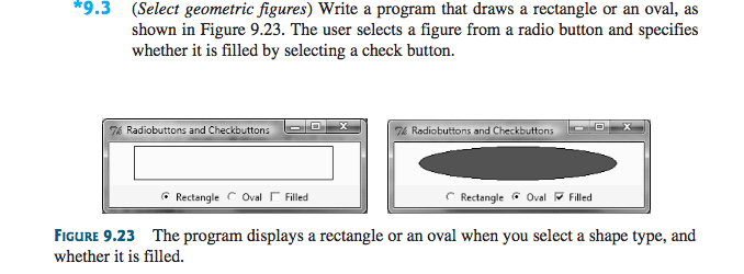 Solved *9.3 (Select geometric figures) Write a program that | Chegg.com
