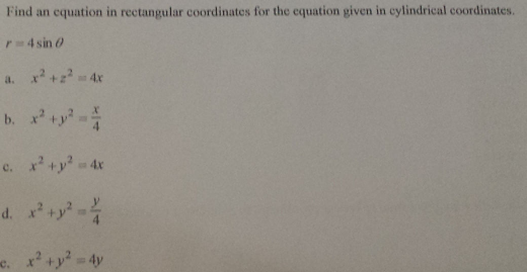 Solved Find an equation in rectangular coordinates for the | Chegg.com