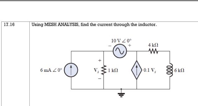 Solved Using MESH ANALYSIS, find the current through the | Chegg.com
