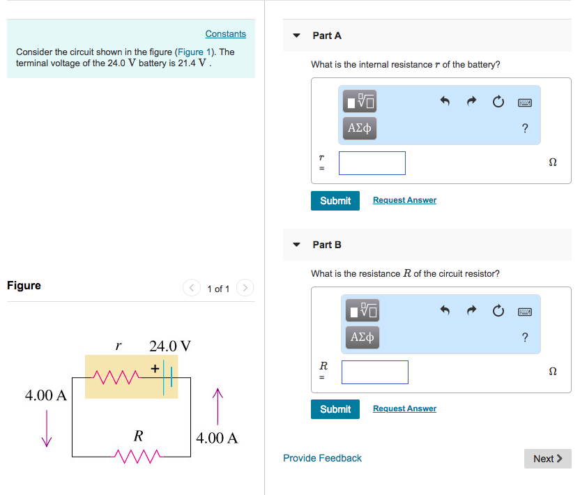Solved Constants Part A Consider the circuit shown in the | Chegg.com