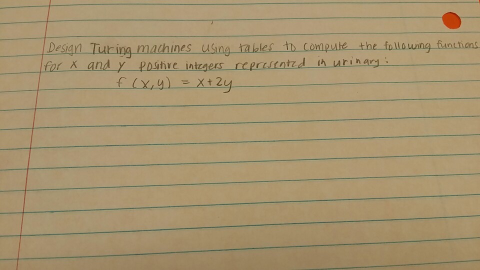 Solved Design Turing Machines Using Tables To Compute The 