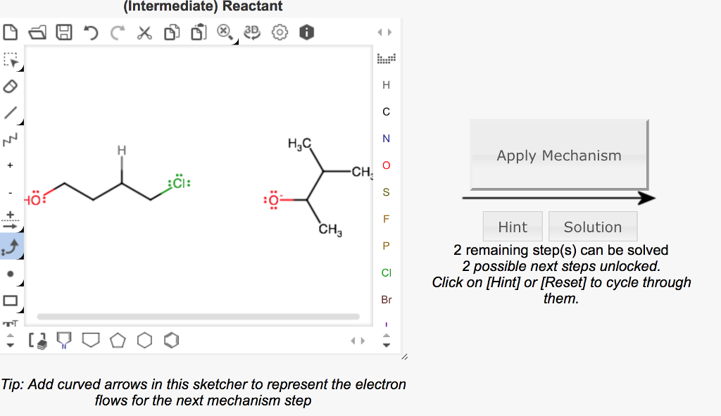 Solved (Intermediate) Reactant Apply Mechanism CH CH Hint | Chegg.com