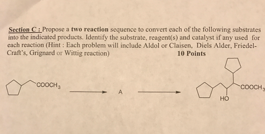 Solved Propose a two reaction sequence to convert each of | Chegg.com