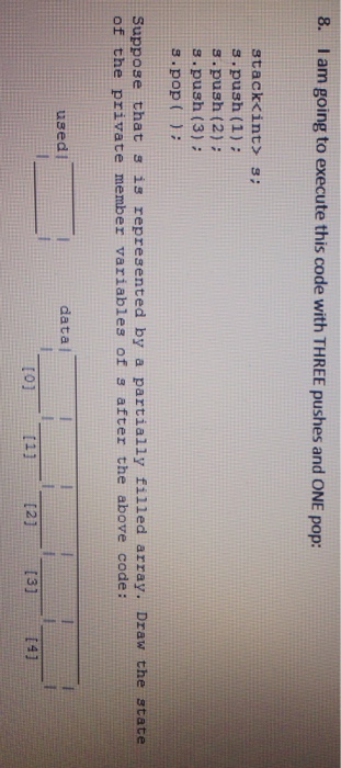 Solved I am going to execute this code with THREE pushes and | Chegg.com