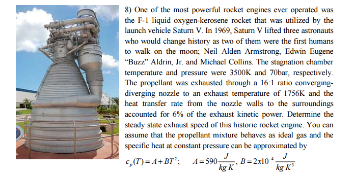 8) One of the most powerful rocket engines ever | Chegg.com