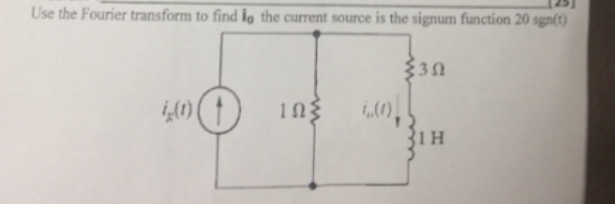 Solved Use the Fourier transform to find i_0 the current | Chegg.com