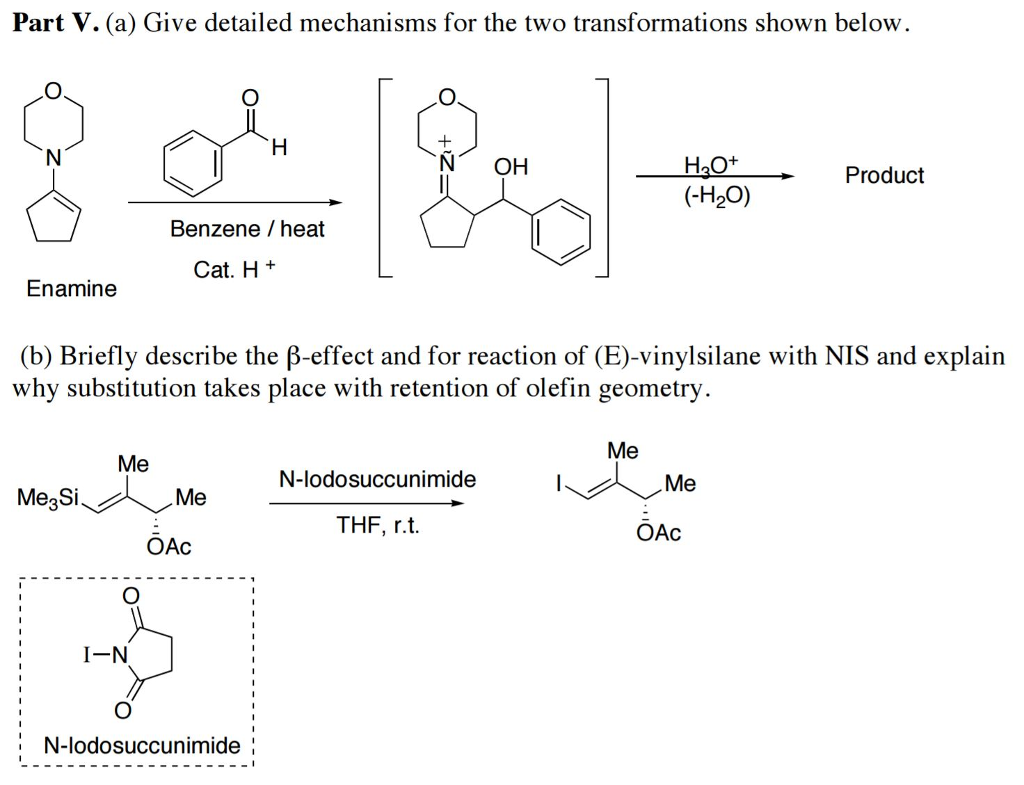 Solved (a) Give detailed mechanisms for the two | Chegg.com