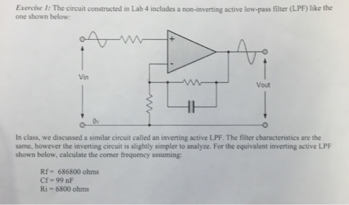 The circuit constructed in Lab 4 includes a | Chegg.com The circuit constructed in Lab 4 includes a | Chegg.com