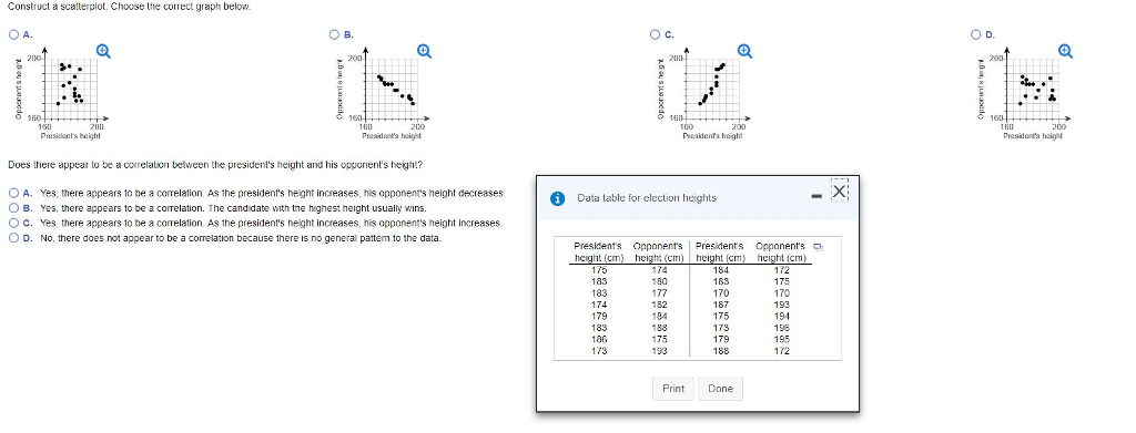 Solved The table provided below shows paired data for the | Chegg.com