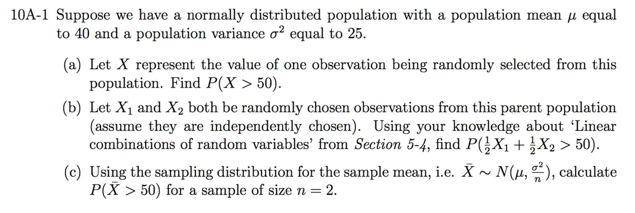 Solved Suppose we have a normally distributed population | Chegg.com