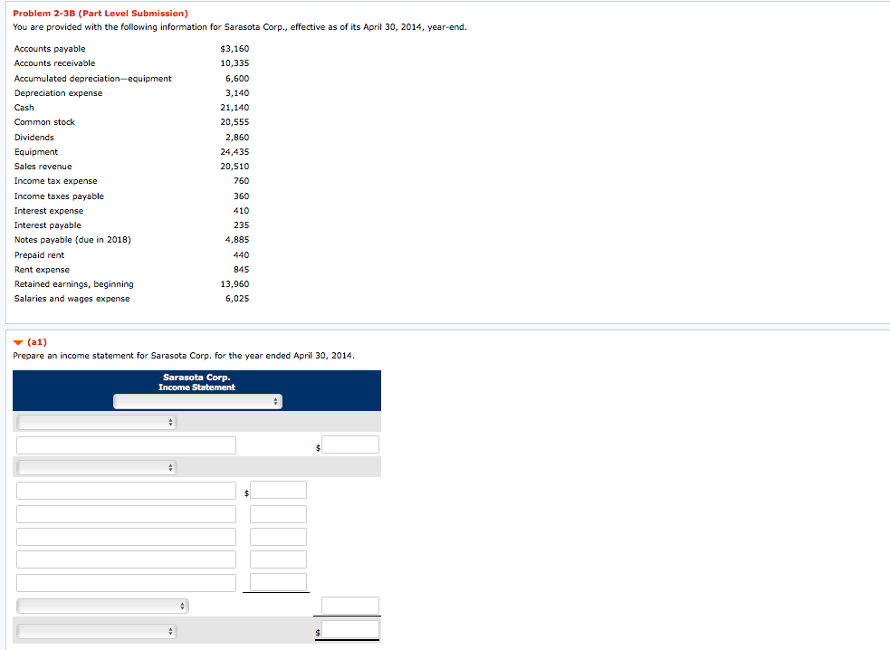 Solved Problem 2-3B (Part Level Submission) You are provided | Chegg.com