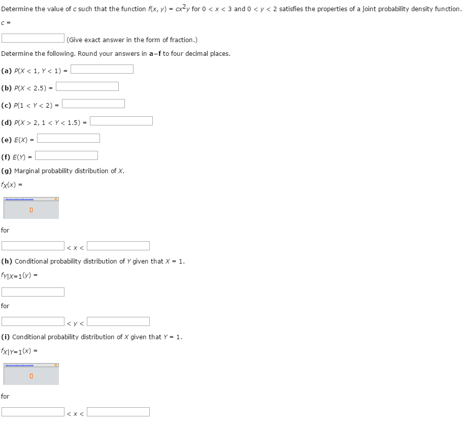 Solved Determine The Value Of C Such That The Function F X
