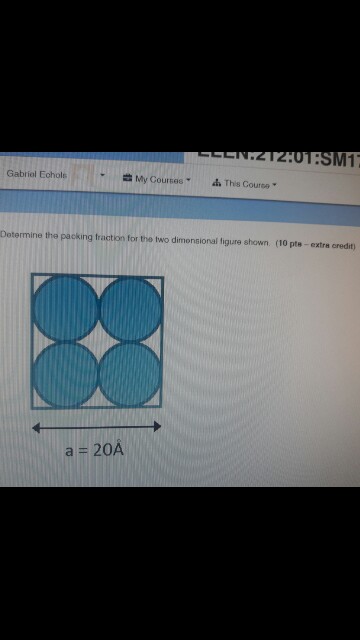 Solved Determine the packing fraction for the two | Chegg.com