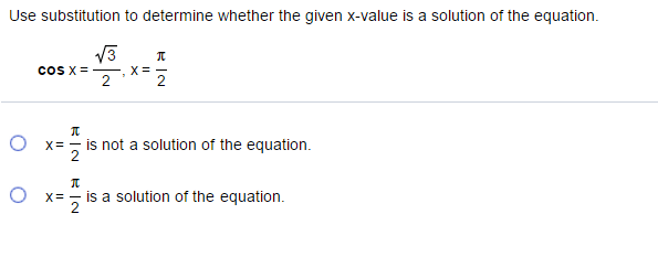 Solved Use substitution to determine whether the given | Chegg.com
