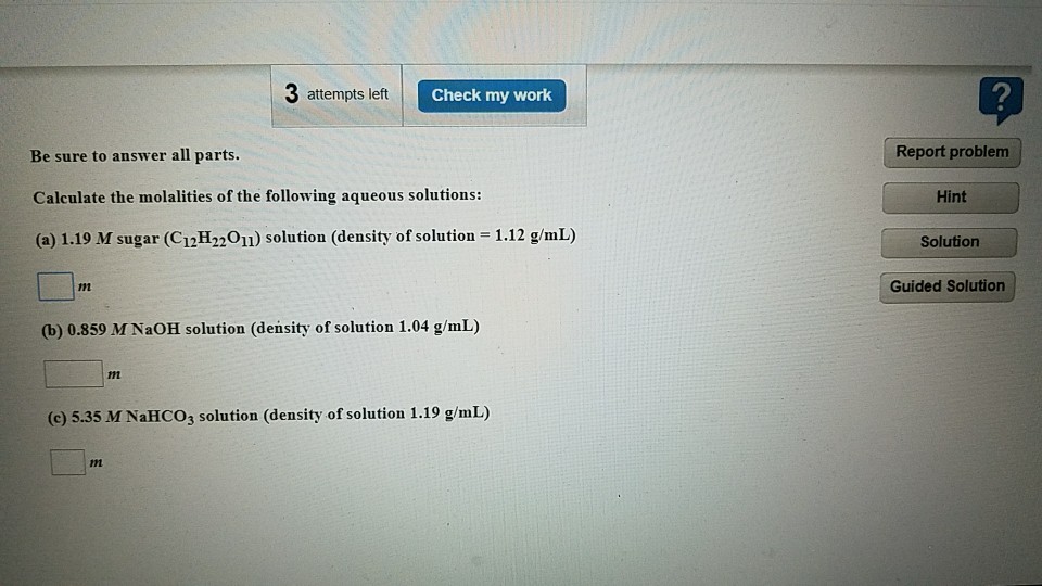 Solved 3 attempts left Check my work 2 Report problem Be | Chegg.com