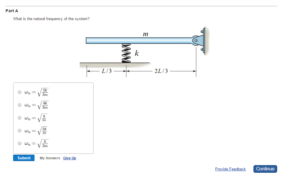 Solved What is the natural frequency of the system? omega_n | Chegg.com