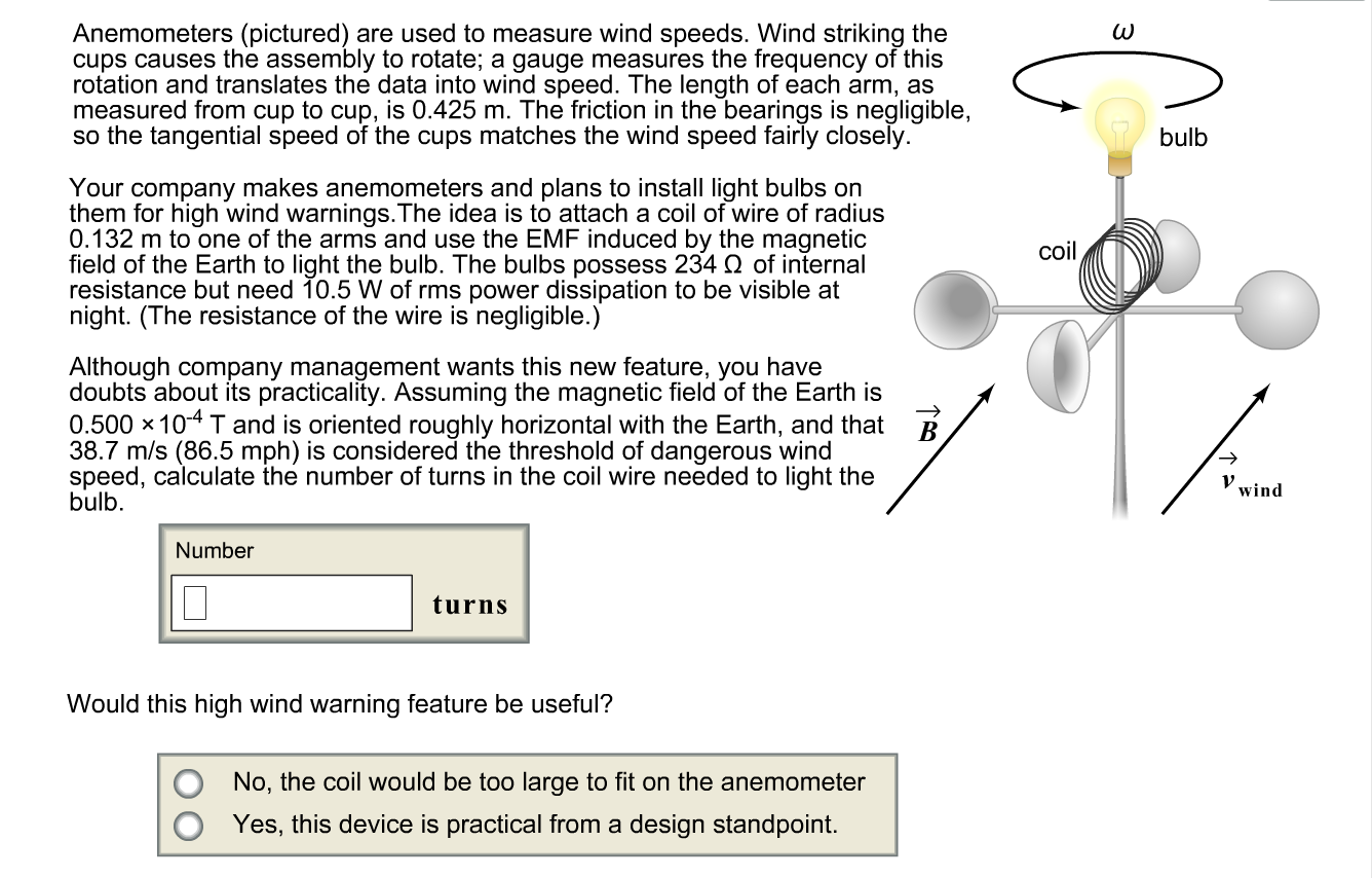 Solved Anemometers (pictured) are used to measure wind | Chegg.com