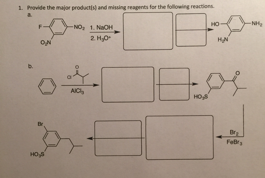Solved Provide the major product(s) and missing reagents for | Chegg.com
