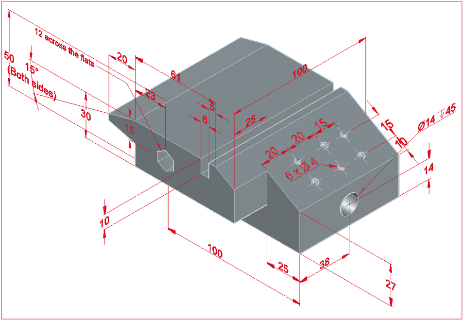 Create complete working drawings. Tolerances, and | Chegg.com