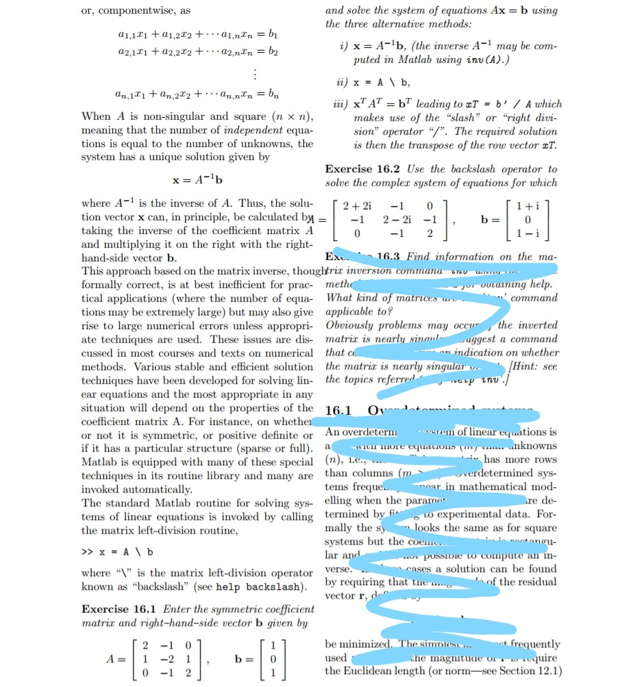 Solved or, componentwise, as ard solve the system of | Chegg.com