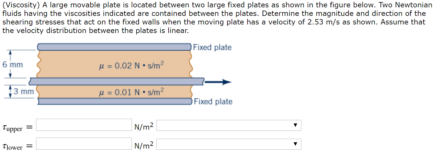Solved A large movable plate is located between two large | Chegg.com