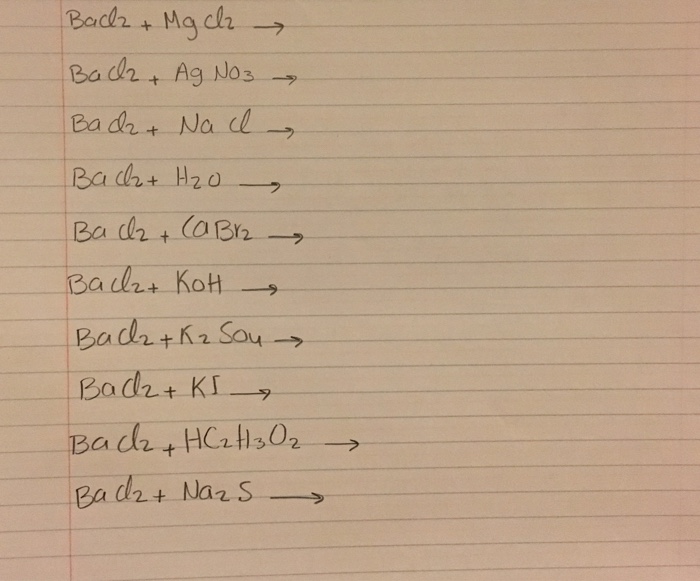 Solved Ba cl_2 + Mg cl_2 rightarrow Ba cl_2 + Ag No_3 | Chegg.com
