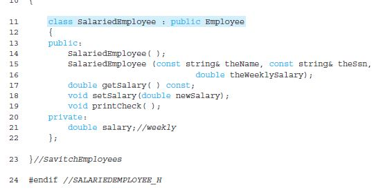Solved Write a program that uses the class SalariedEmployee | Chegg.com