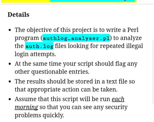 Solved Details The objective of this project is to write a | Chegg.com