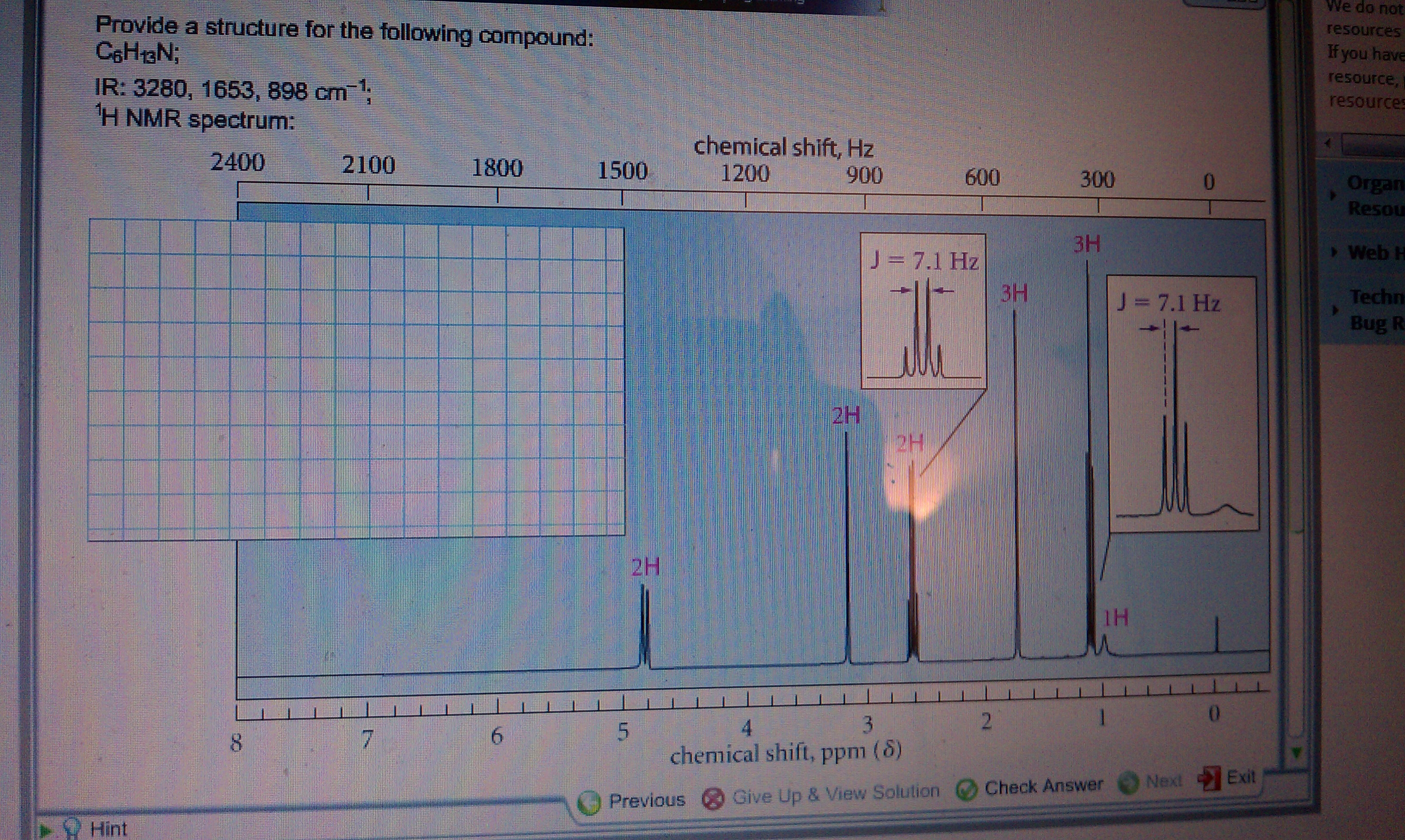 Solved Provide a structure for the following | Chegg.com