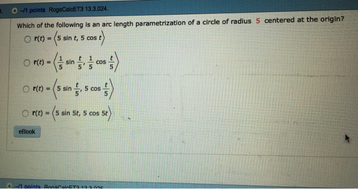 Solved Which of the following is an arc length | Chegg.com