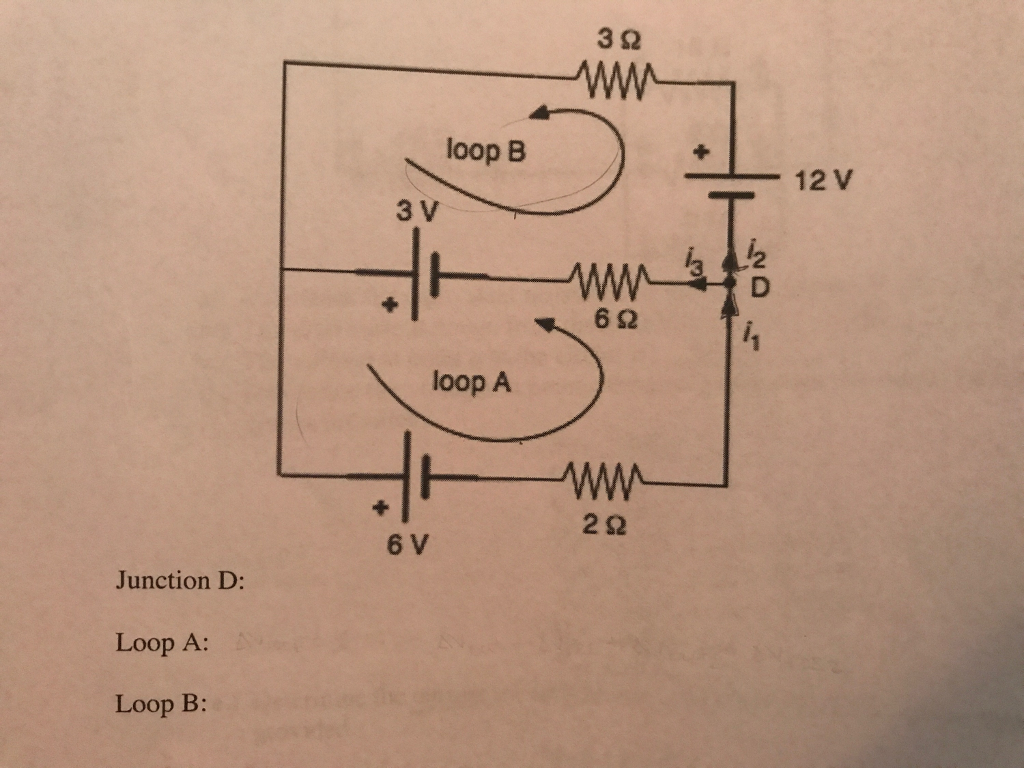 Solved For the following circuit write and appropriate loop | Chegg.com