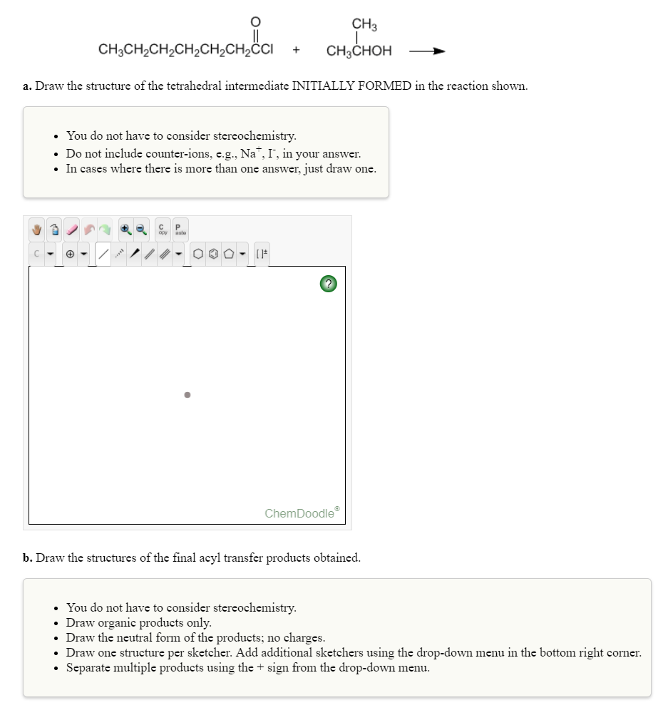 Solved CH3C-O-CCH3 CH3CH2OH a. Draw the structure of the | Chegg.com
