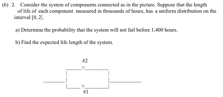 Solved Consider the system of components connected as in the | Chegg.com