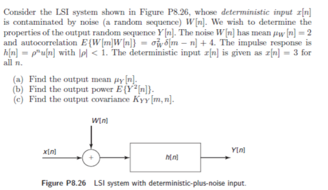 Consider the LSI system shown in Figure P8.2G. whose | Chegg.com