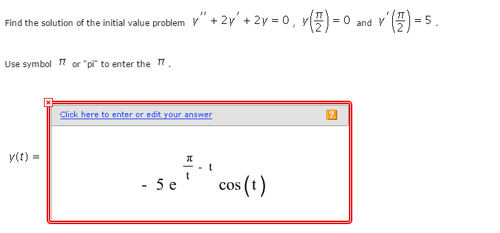 Solved Find the solution of the initial value problem y" + | Chegg.com