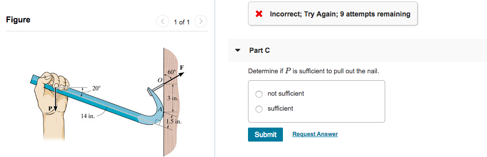 Solved KHW4 Item 3 3 of 6 Part A The crowbar is subjected to | Chegg.com