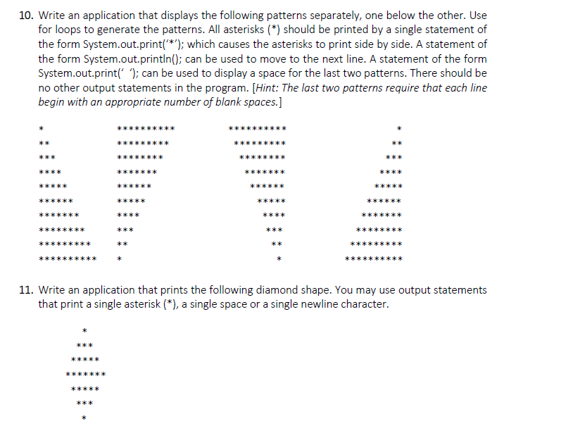 Solved Write an application that displays the following | Chegg.com Solved Write an application that displays the following | Chegg.com