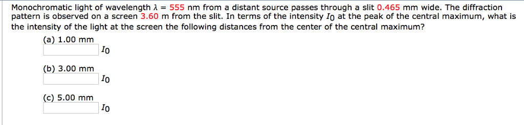 Solved Monochromatic light of wavelength lambda = 555 nm | Chegg.com