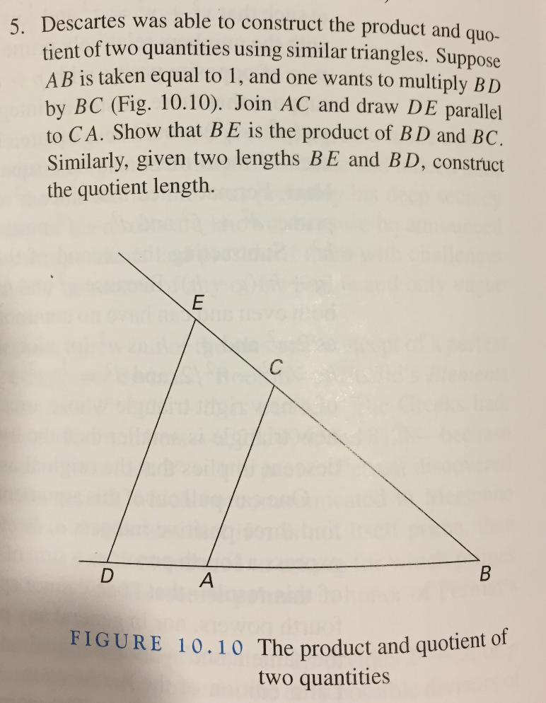 Solved Descartes was able to construct the product and | Chegg.com